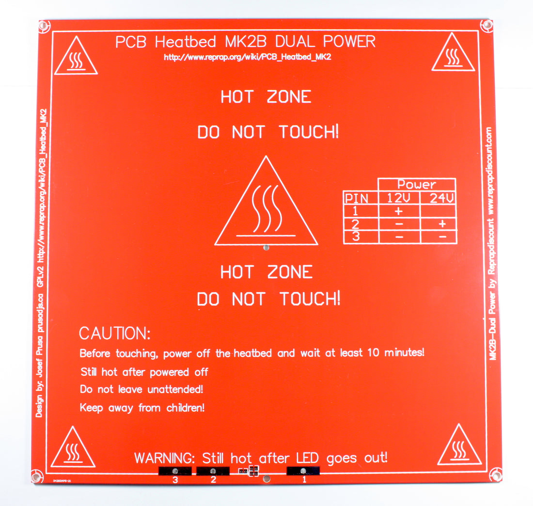 PCB Heatbed MK2B Dual Power | Paradisetronic.com